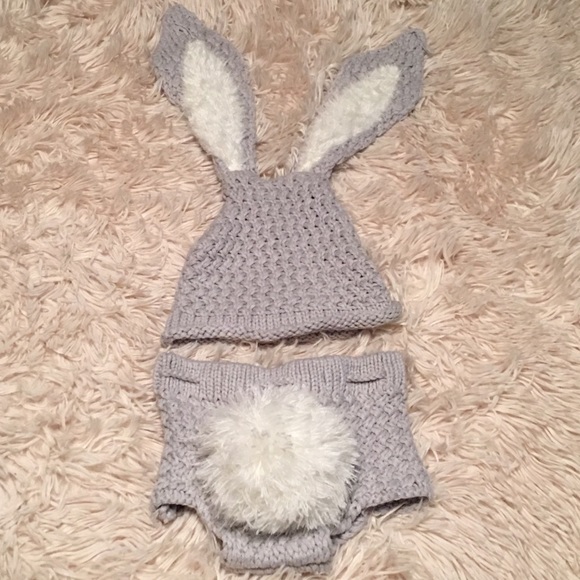 Costumes | Grey Knit Bunny Baby Costume Os | Poshmark